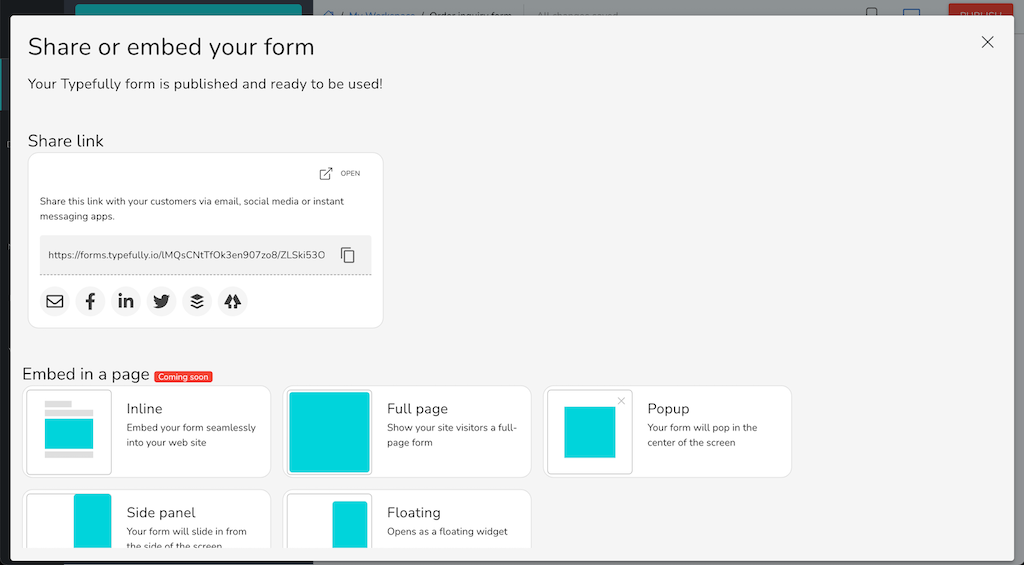 Step 7 - open published form